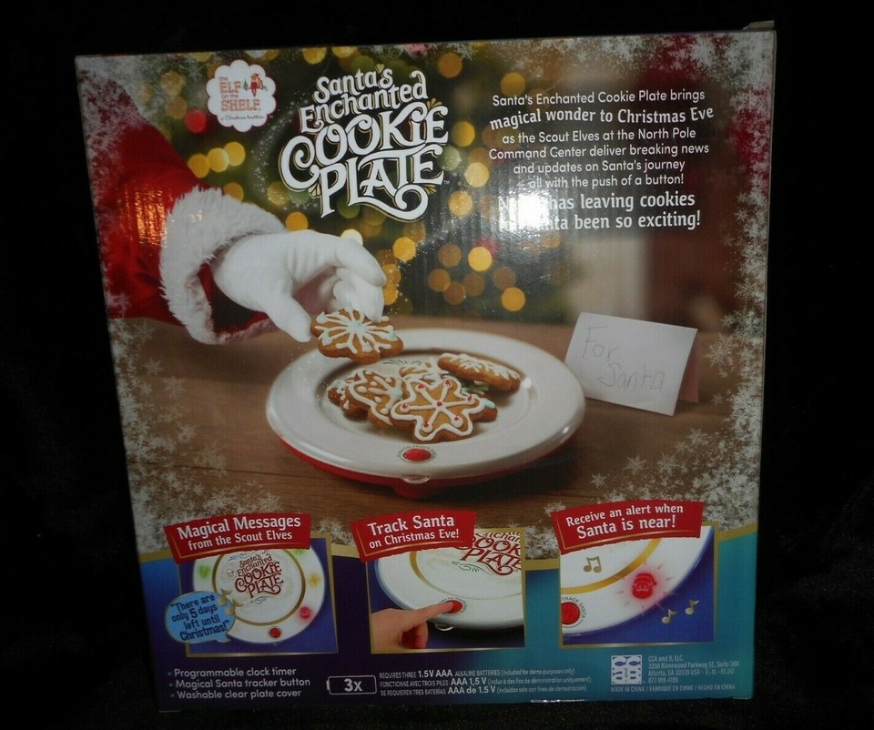 THE ELF ON THE SHELF SANTA'S ENCHANTED LIGHT UP COOKIE PLATE WITH SOUND ...