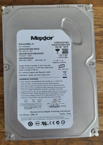 Maxtor DiamondMax 21 160Go SATA 3,5" Disque Dur Interne | eBay