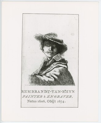 VINTAGE ILLUSTRATION/RENDERING REMBRANDT-VAN-RHYN 8X10 PHOTO | eBay