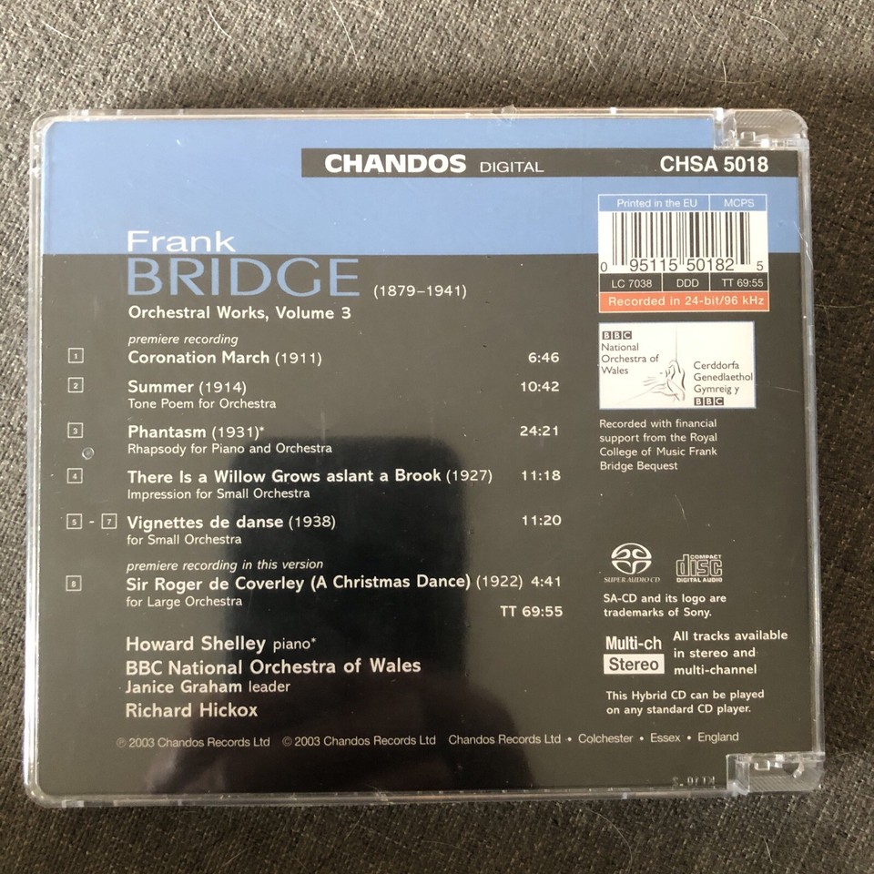 Frank Bridge Orchestral Works Vol. 3 Richard Hickox, Howard Shelley CD ...