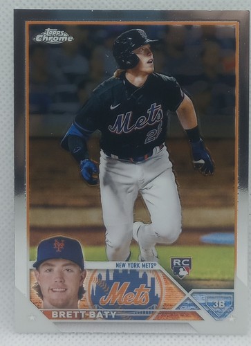 2023 Topps Chrome Brett Baty RC Rookie New York Mets #204 NYM | eBay
