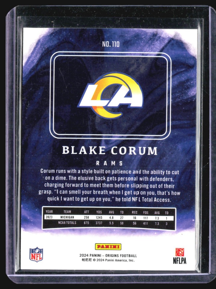 2024 Panini Origins Blake Corum Rc #110 | eBay