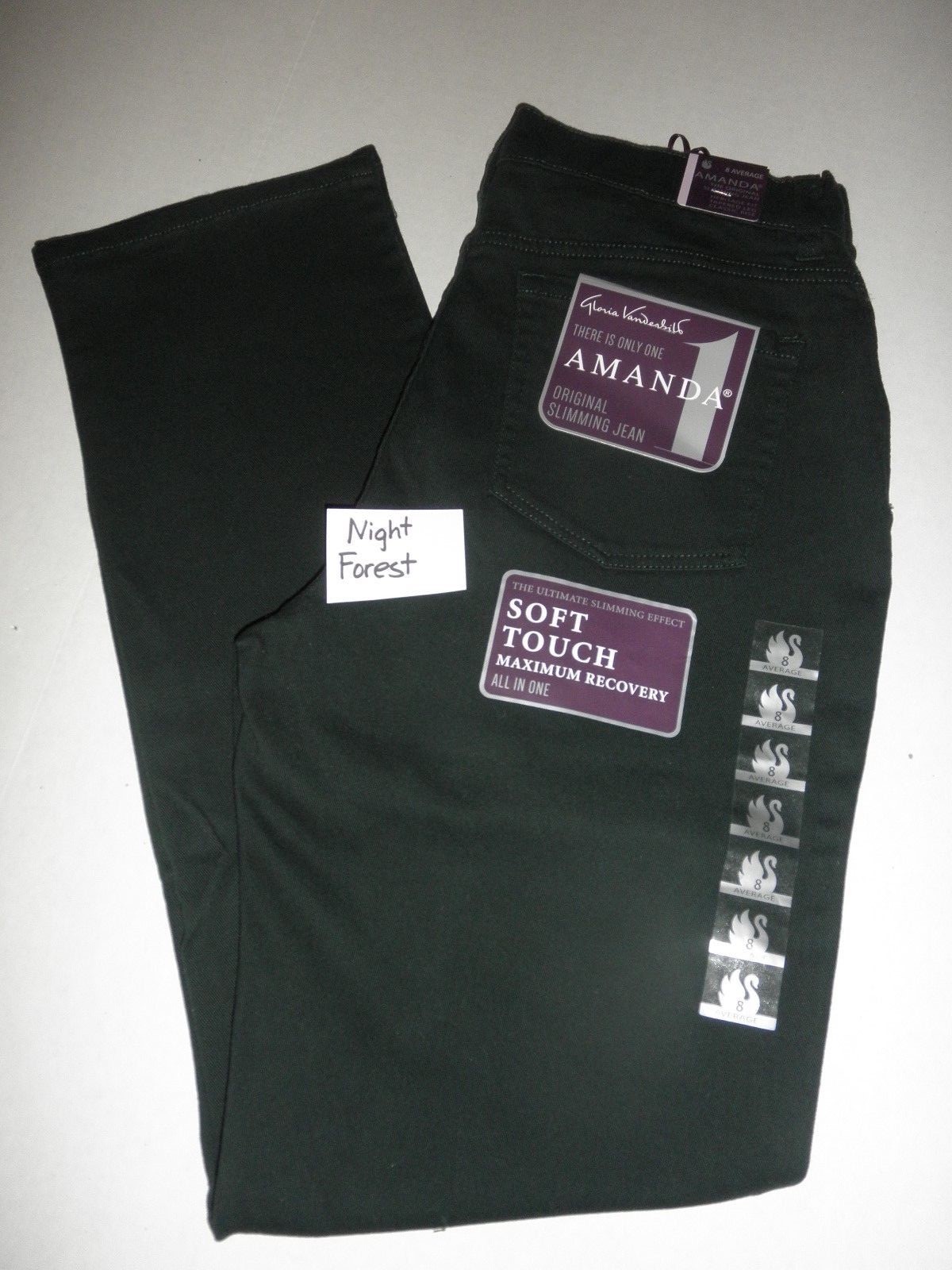 NWT Ladies Gloria Vanderbilt Amanda STRETCH pants Colored 5 pocket ...