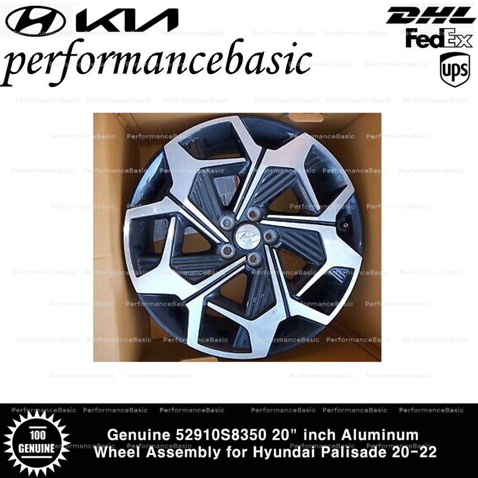 Genuine 52910S8350 20" inch Aluminum Wheel Assembly for Hyundai ...