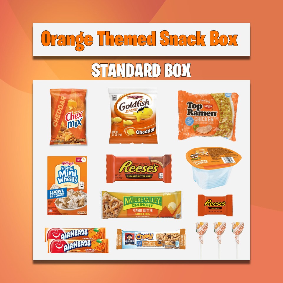 Orange Snack Box - Orange Snacks Orange Party Candy Cookies Orange Gift ...