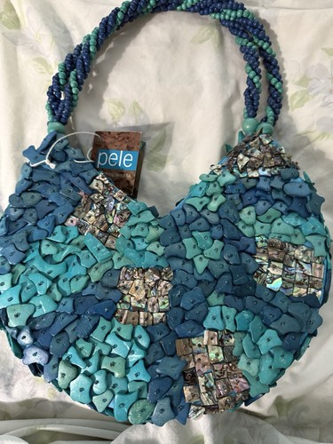 Pele Bags Samoan Blue Turquoise Purse Handmade Womans Bag New Zealand ...