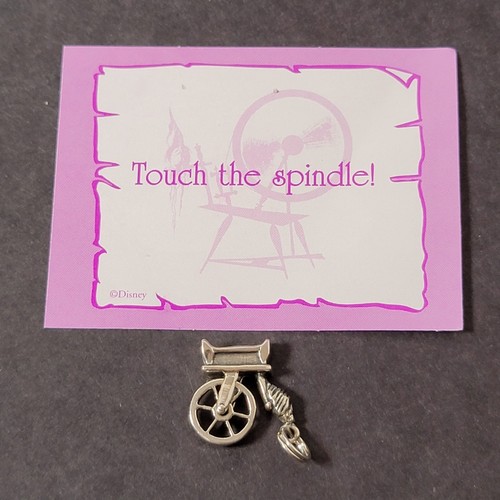 Vtg Disney 925 Sleeping Beauty Touch The Spindle Charm Pendant Movable ...