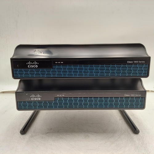 2x Cisco CISCO1941-/K9 2-Port + 2 EHWIC Slots Gigabit Ethernet Router ...