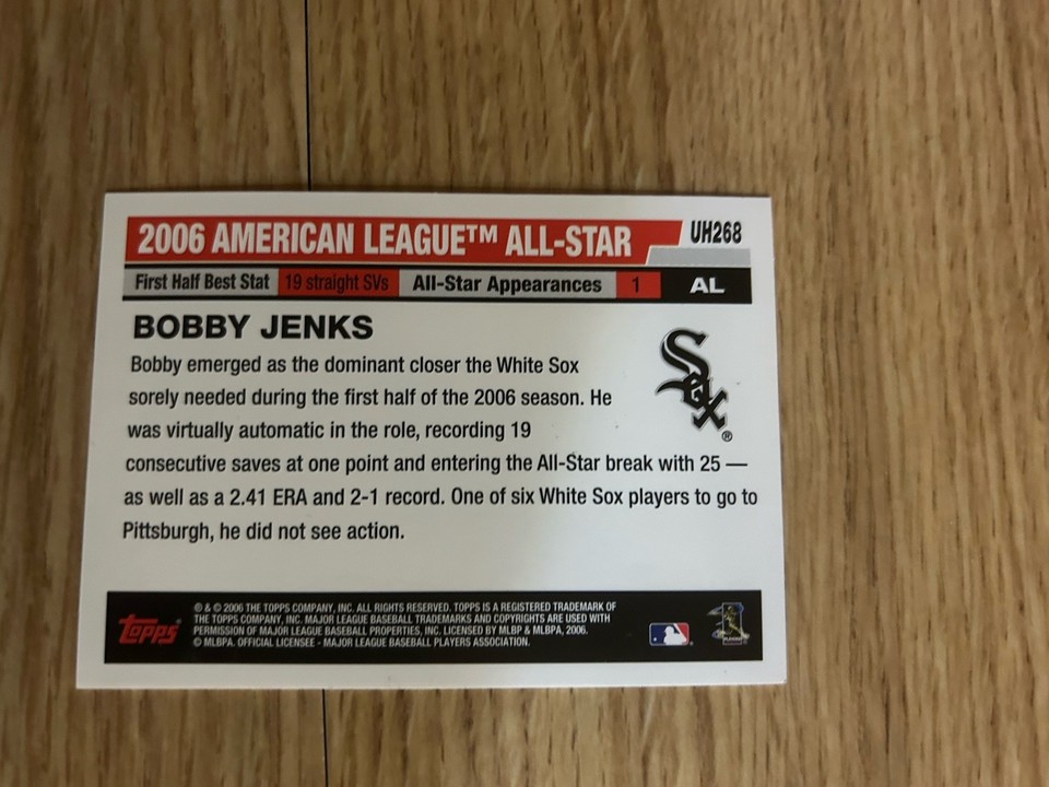 2006 Topps Updates & Highlights - All-Star Bobby Jenks #UH268 Black /55 ...
