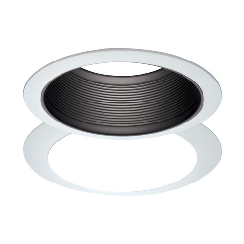 HALO 6100BB 6" White Tapered Metal Baffle Recessed Trim with 2 White ...