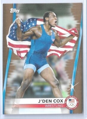2020 TOPPS OLYMPICS ~ J'DEN COX "GOLD" CARD #14 ~ 01/99 UNIQUE ~ USA ...