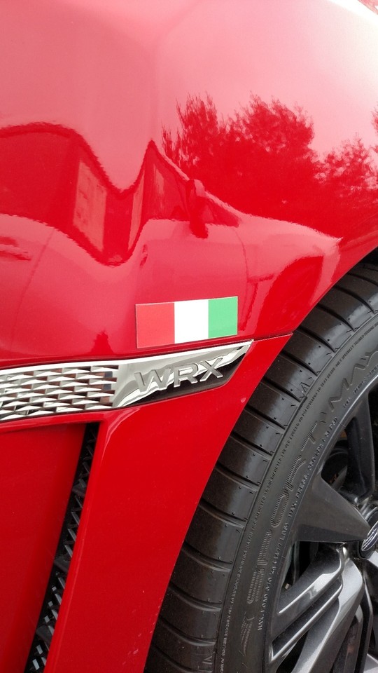 Italian Flag Auto Accessory Italy Emblem | Vinyl | White | Glossy | Qty ...