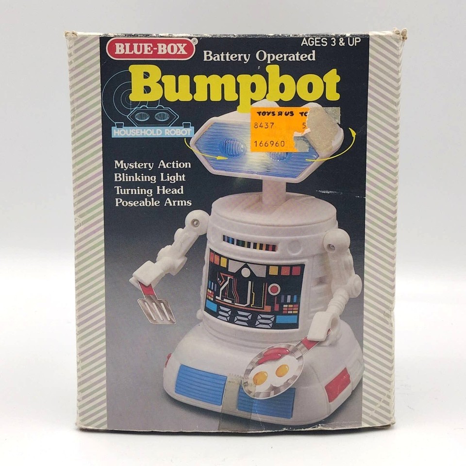 Blue-Box Battery Operated Bumpbot Household Robot Mystery Action Does ...