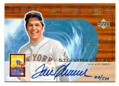 2000 Upper Deck #TS Tom Seaver (Auto 62/500) Hawaii XV Show METS | eBay