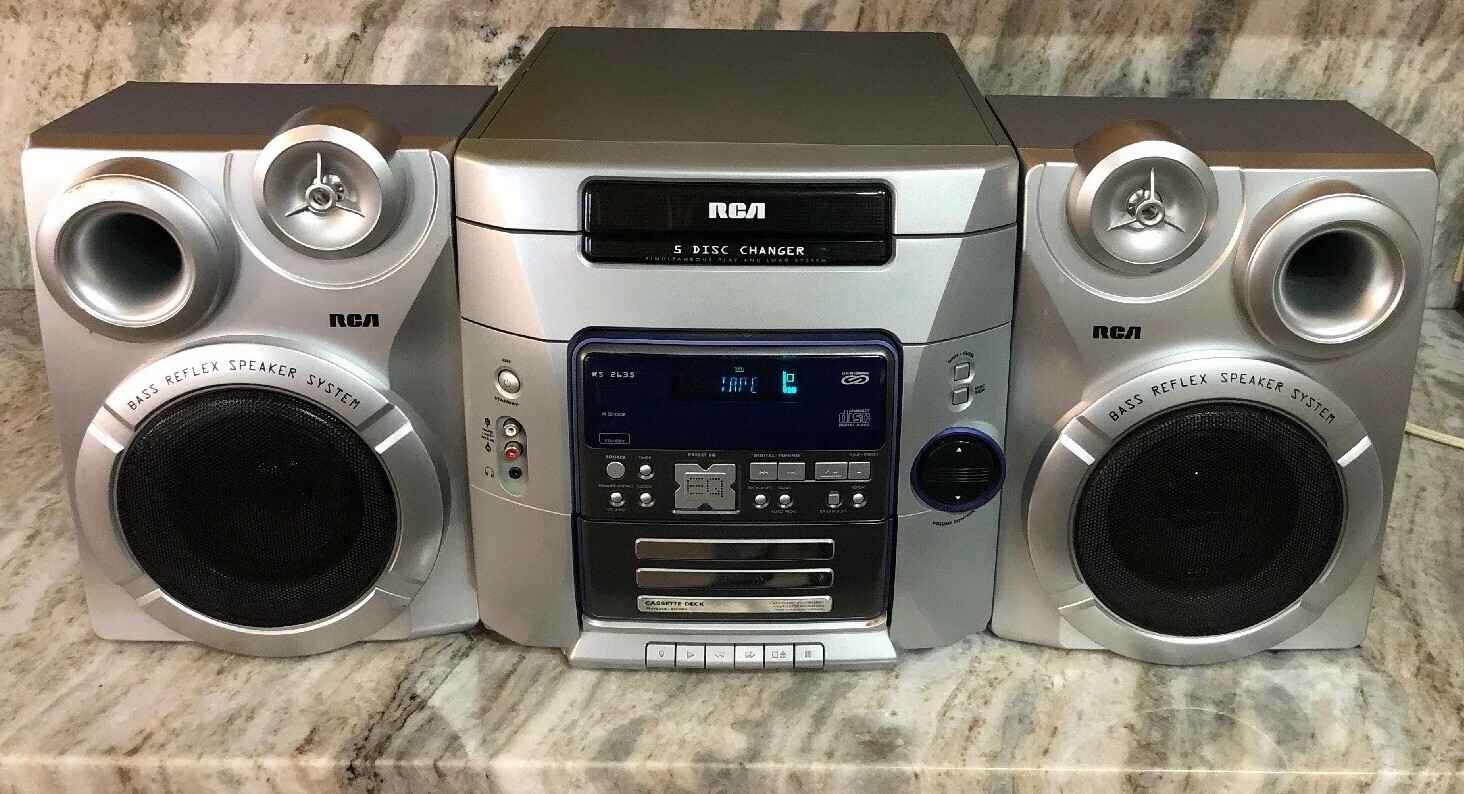 RCA RS 2635 AM FM Cassette Home Theater Compact Audio System CD Fixer ...
