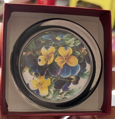 DAPHNE PAIN Paperweight Pansies with Original Box & Booklet Excellent ...