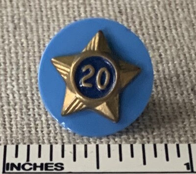Vintage 20 Year SERVICE STAR Boy Scout Adult Leader Uniform PIN BSA ...