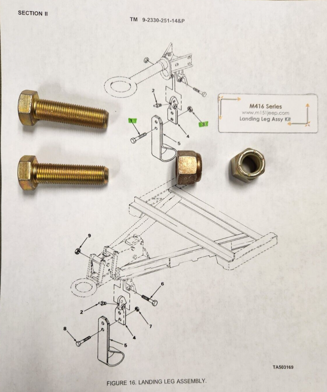M416 M762 Trailer - Landing Leg - Hardware Kit | eBay