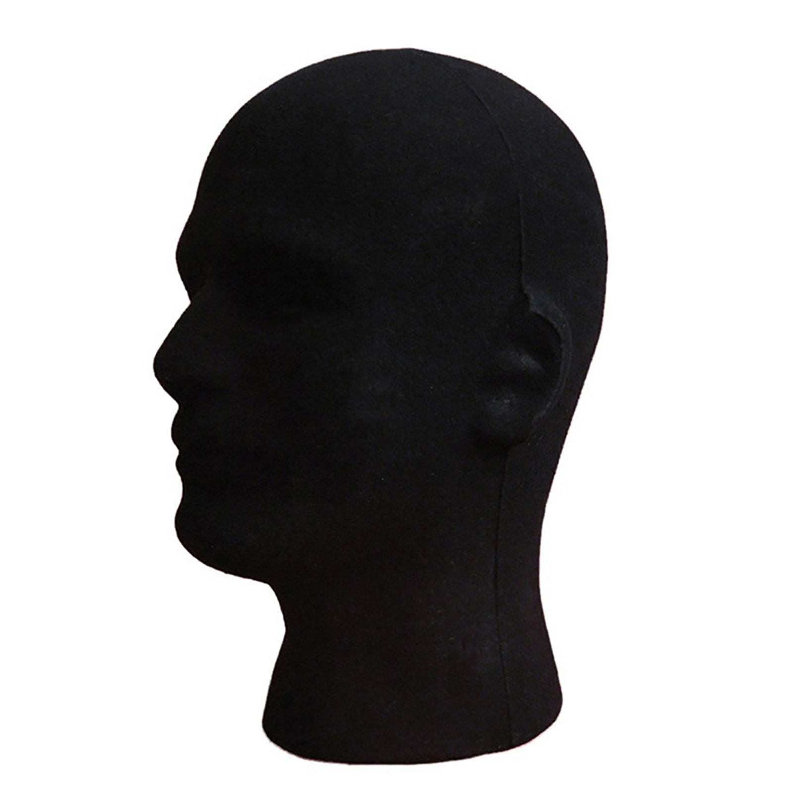 Model Head Black Skin-friendly Foam Flocking Model Head Stand | eBay