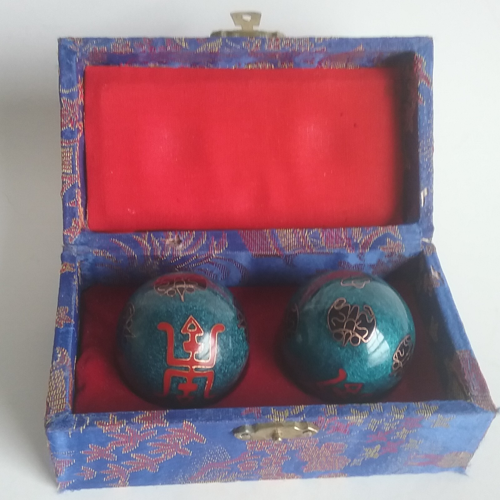 Chinese Baoding Stress Chime Meditation Balls in Silk Box | eBay