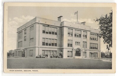 High school building, Seguin, Texas; history, postcard | eBay