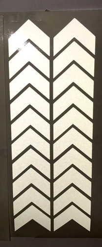 Reflective Chevrons Strips X 2 Self Adhesive Stickers Bike/ Car /Buggy ...