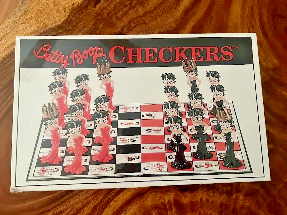 NEW SEALED Betty Boop Checkers Board Game 2003 w/ Bettyboop Figurine ...