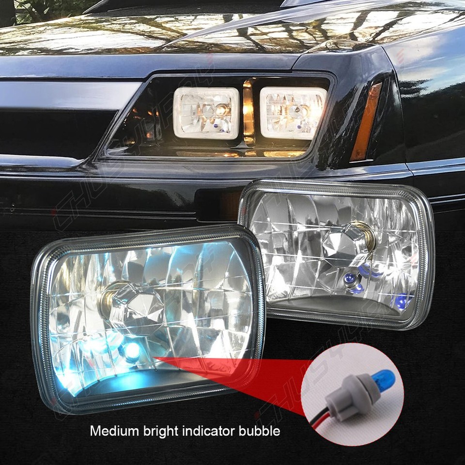 7X6 5X7" Halo LED Headlights Sealed Beam For Mack MD7 CH600K MS300P ...
