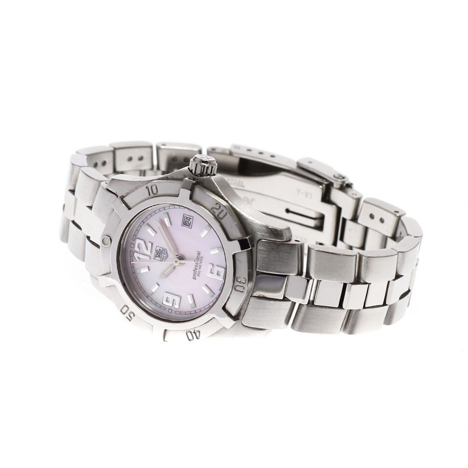 TAG Heuer WN1319 Ladies Quartz Watch Pink Shell Dial Date Used From ...