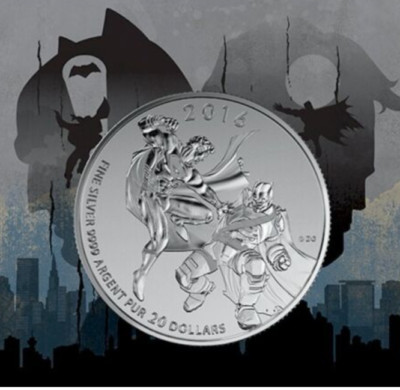 2016 Canada Batman Vs Superman Pure Silver 99.99% $20 Coin Mint Set UNC ...