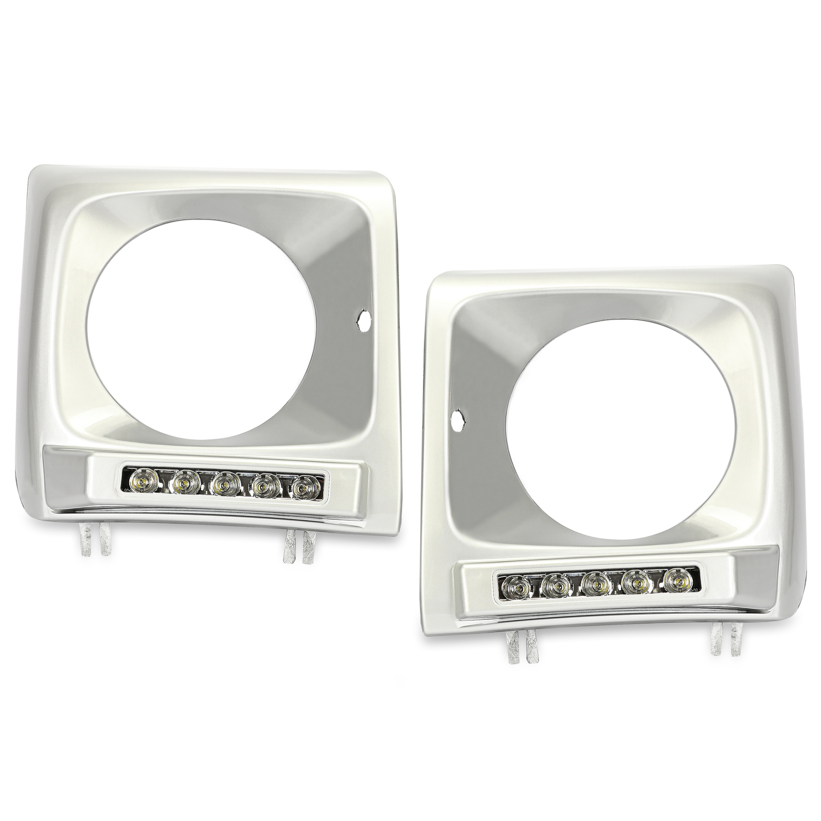 LED Headlight Cover Bezels For W463 G65 G500 G550 G55 G63 G-Class G ...