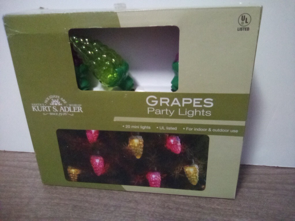 Kurt Adler Grapes Party Lights 20 Mini Lights Indoor Outdoor | eBay