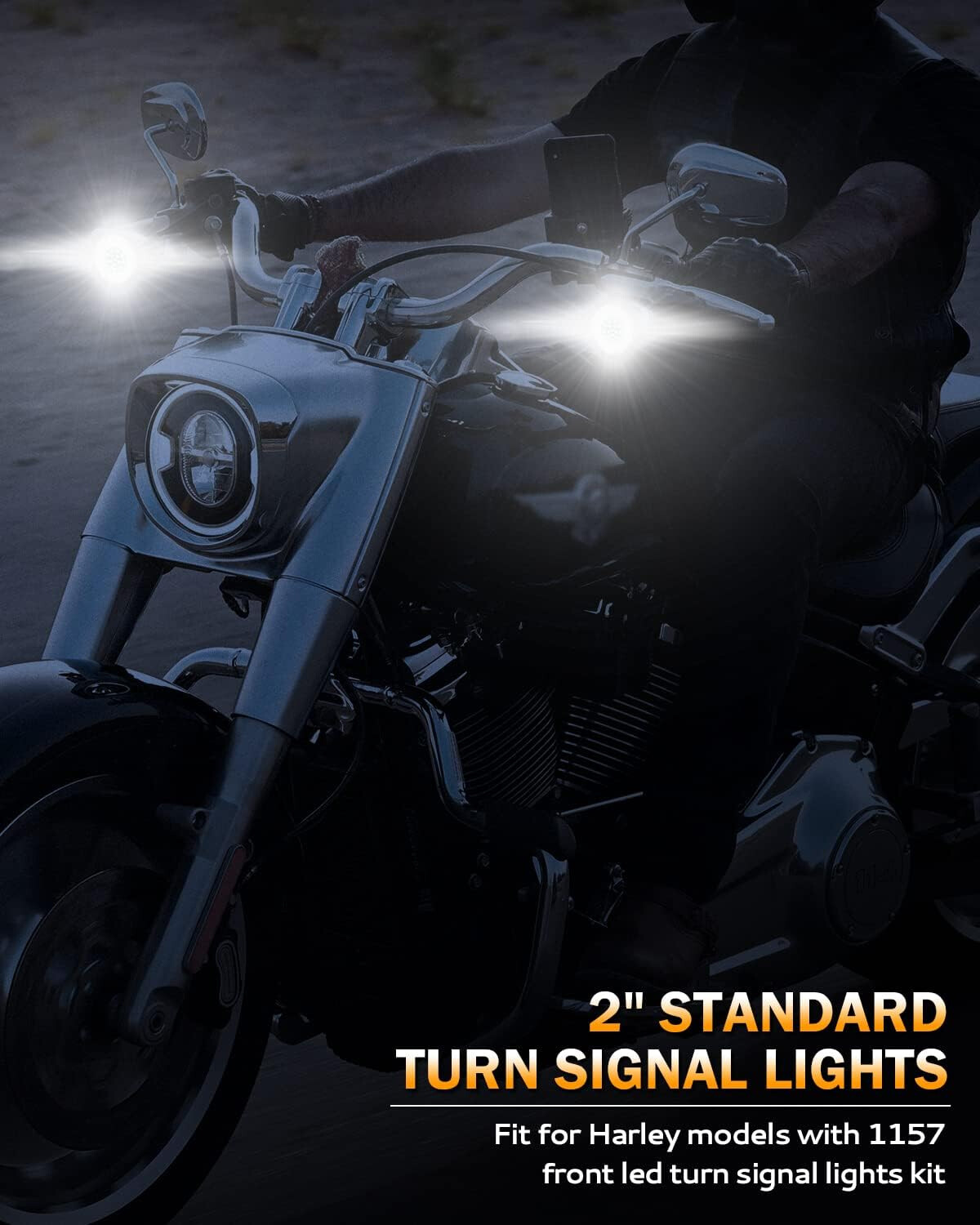 2x 1157 LED Turn Signal White/Ameber Switchback Light Bulbs For Harley ...