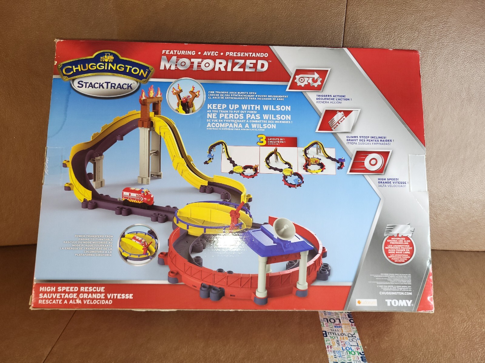 TOMY Chuggington Stack Track Motorized High Speed Rescue Fire Arch ...