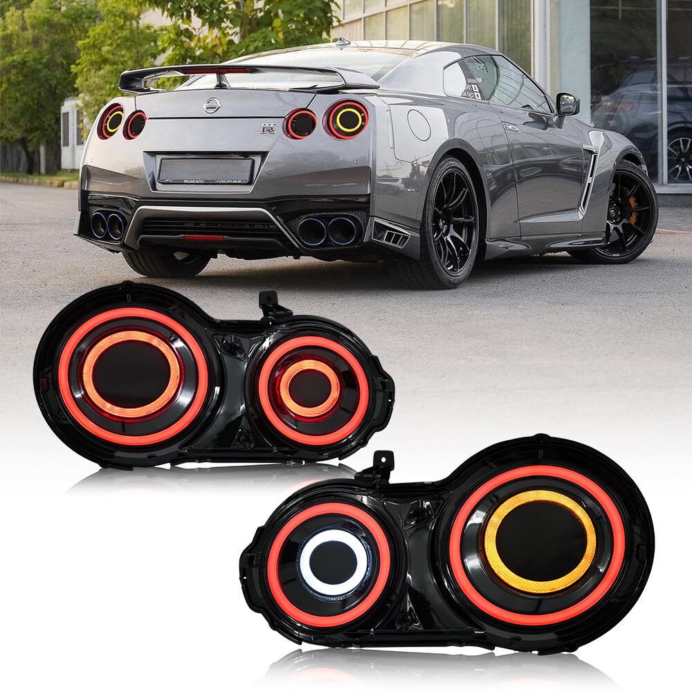 Pair LED Tail Light Fit For 2007-2017 Nissan GTR GT-R R35 Rear Lamps ...