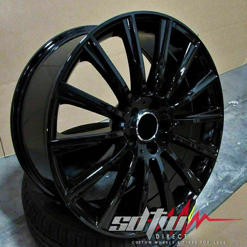 19x8.5 Gloss Black Wheels Fit Mercedes S430 S500 S550 E320 19 Inch Rims ...