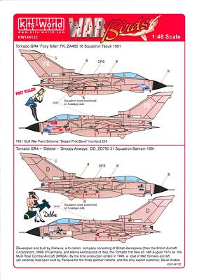 Kits World Decals 1/48 PANAVIA TORNADO GR4 Foxy Killer & Debbie (Snoopy ...