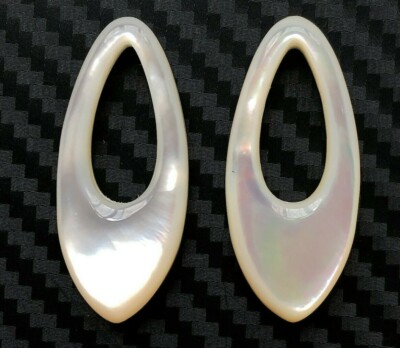 White MOP Shell Marquise with Large Hole 15x35 mm One Pair C8475 | eBay