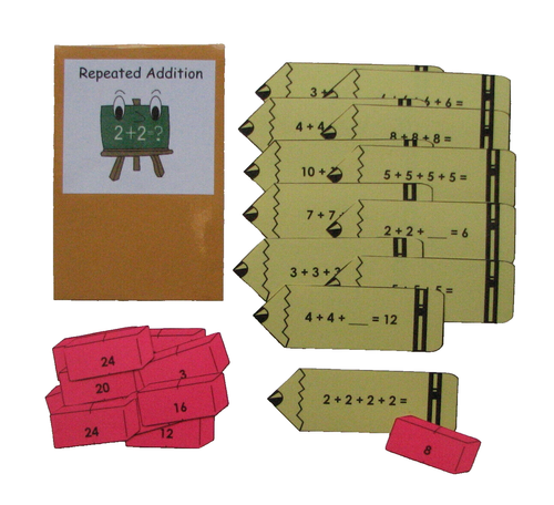Teacher Made Math Center Educational Resource Game Repeated Addition | eBay