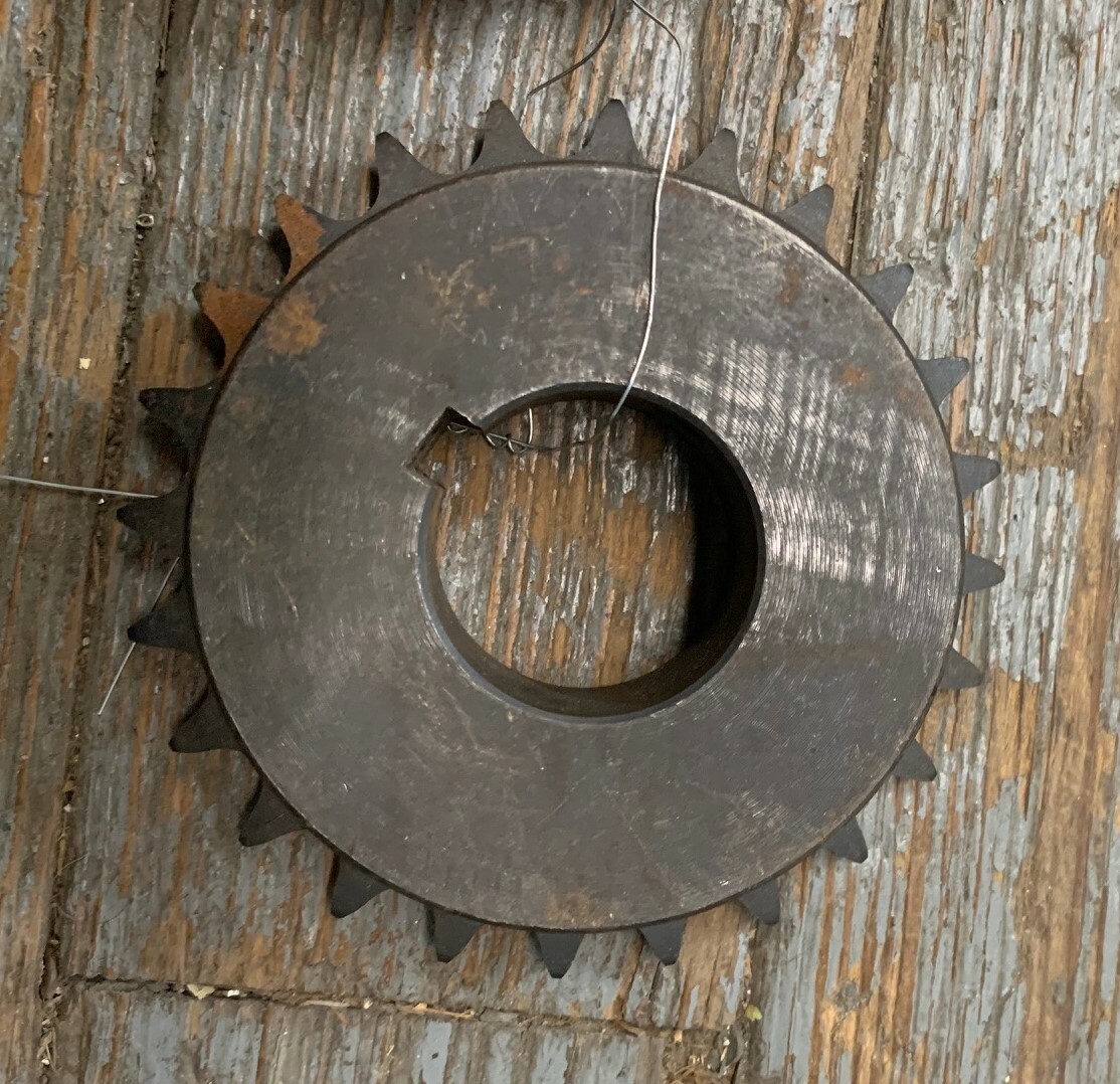 AMEC 40BS24 1-3/8" BORE ROLLER CHAIN SPROCKET 24 TEETH 5/16 KEYWAY NEW ...