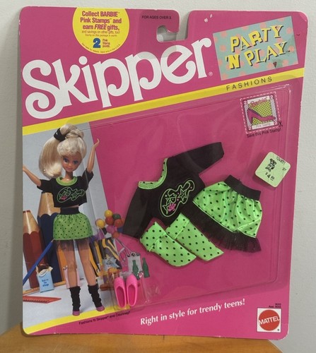 New in package Vintage 1990 Barbie Skipper Party 'N Play 3pc Outfit ...