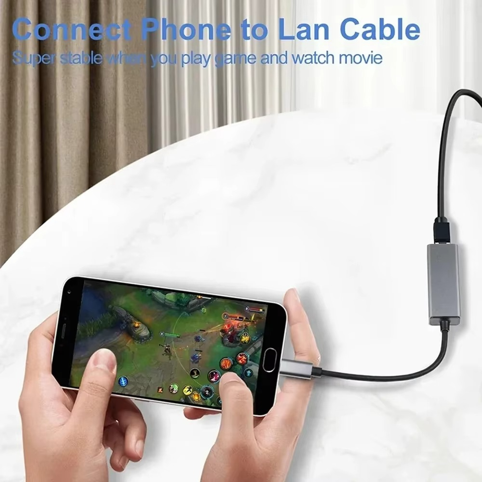USB-C/TYPE-C to ETHERNET LAN internet Cable Adapter RJ45 MACbook ...