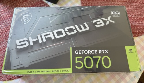 MSI NVIDIA GeForce RTX 5070 SHADOW 3X Overclocked Triple Fan 12GB GDDR7 ...