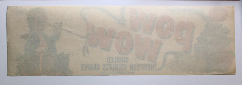 Original POW WOW grape crate label El Rancho Farms peace pipe plums ...