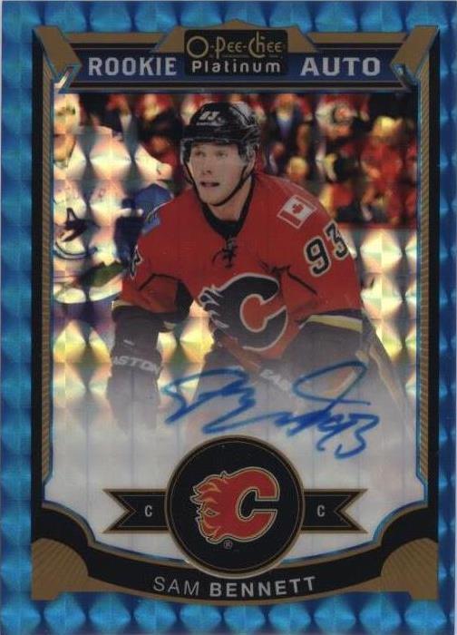 2015-16 O-Pee-Chee Platinum - Rookie Autographs Sam Bennett #170 Blue ...