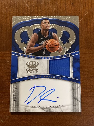 2017 Panini Crown Royale Dennis Smith Jr rookie jersey auto #98/199 SP ...