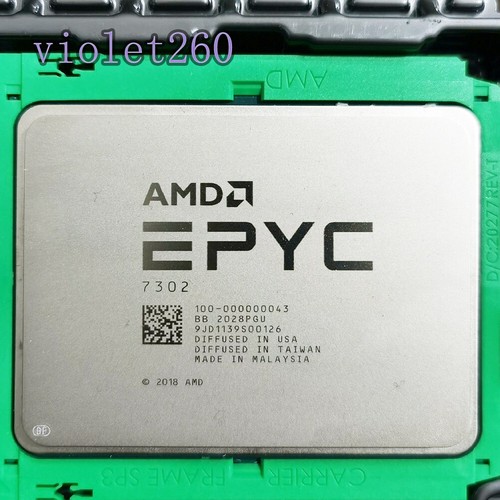AMD epyc 7302 CPU sp3 processor 3.0 GHz 16 core 12 Threads unlocked 128 ...