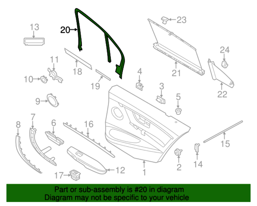 BMW 51357259709 Genuine OEM Factory Original Frame Cover for sale ...