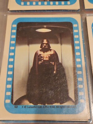1983 topps star wars return of the jedi sticker 52 Ele-vader Darth ...