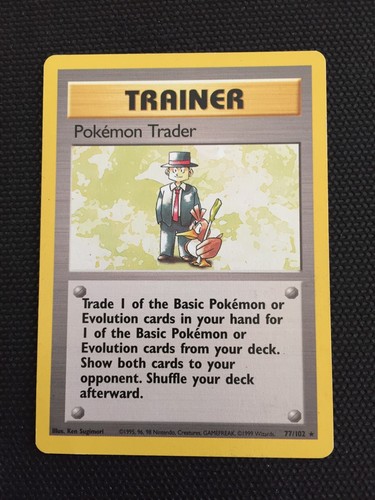 Pokemon Trainer Card Base Set 77/102 Pokemon Trader Lightly Played ...